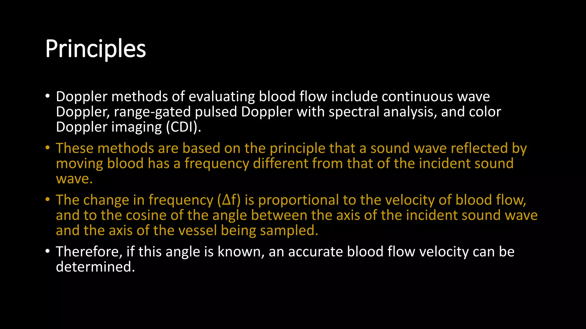 Normal doppler spectral pattern of abdominal and limb vessels final | PPTX