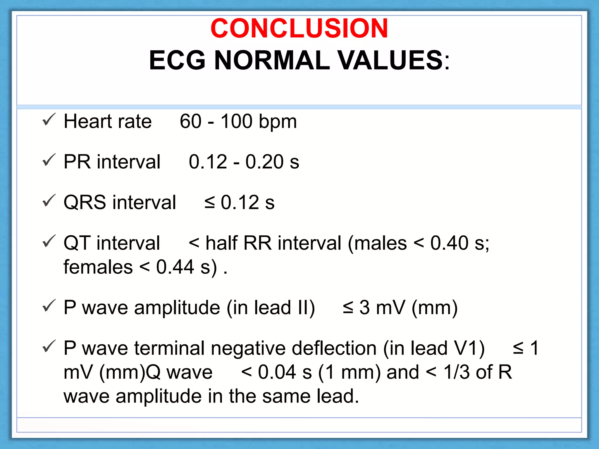 Normal ecg interpretation | PPTX