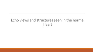 Normal Echocardiogram. Based on cardiac studies | PPT