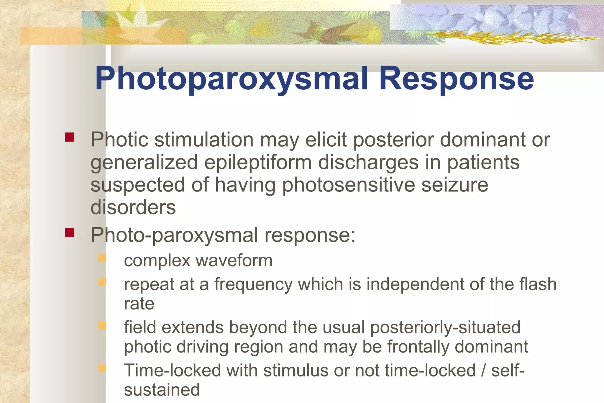 Normal EEG patterns, frequencies, as well as patterns that may simulate ...