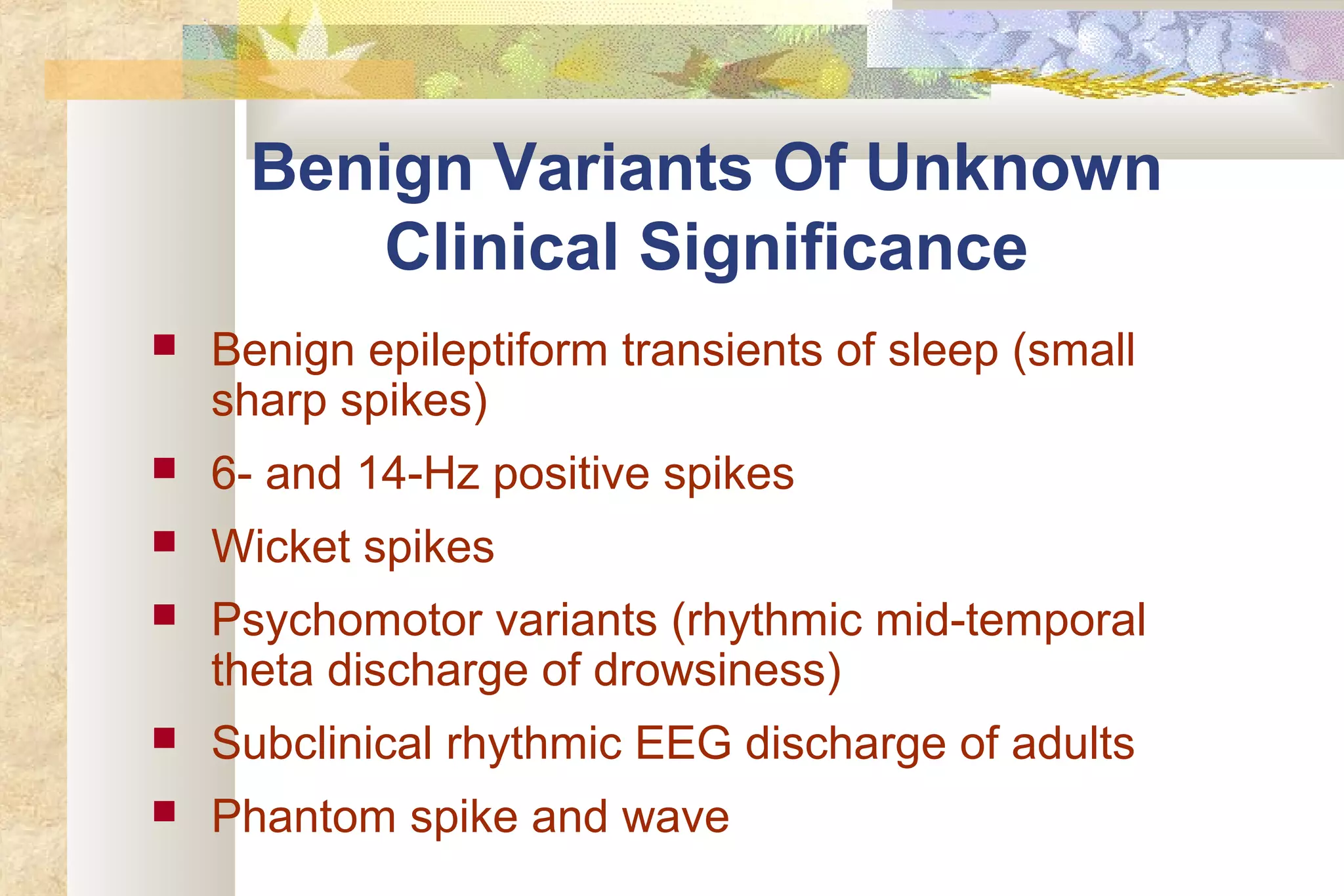 Normal EEG patterns, frequencies, as well as patterns that may simulate disease | PPT