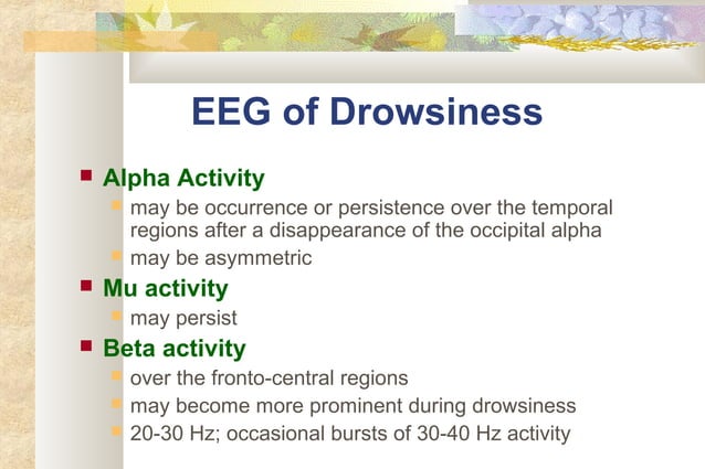 Normal EEG patterns, frequencies, as well as patterns that may simulate ...