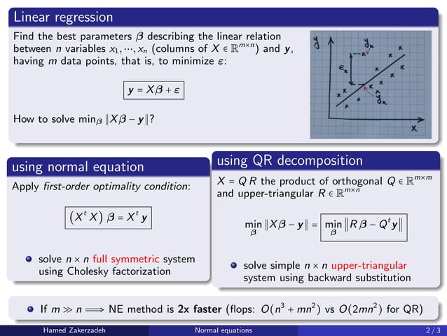 Normal equations for linear regression? | PDF