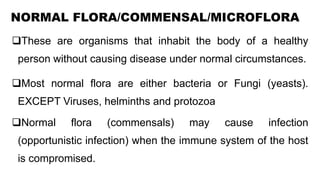 LECTURE NOTES FOR INTRODUCTION TO NORMAL FLORA.pptx