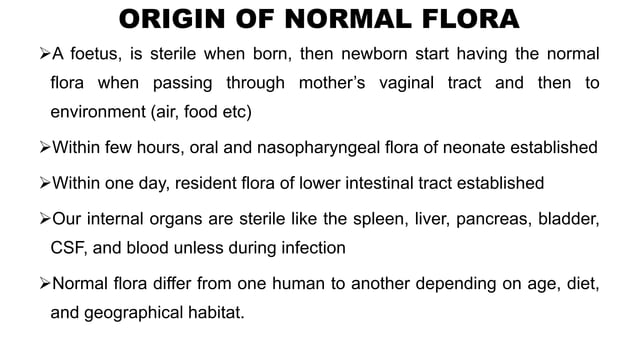 LECTURE NOTES FOR INTRODUCTION TO NORMAL FLORA.pptx