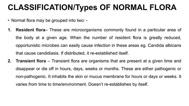 LECTURE NOTES FOR INTRODUCTION TO NORMAL FLORA.pptx