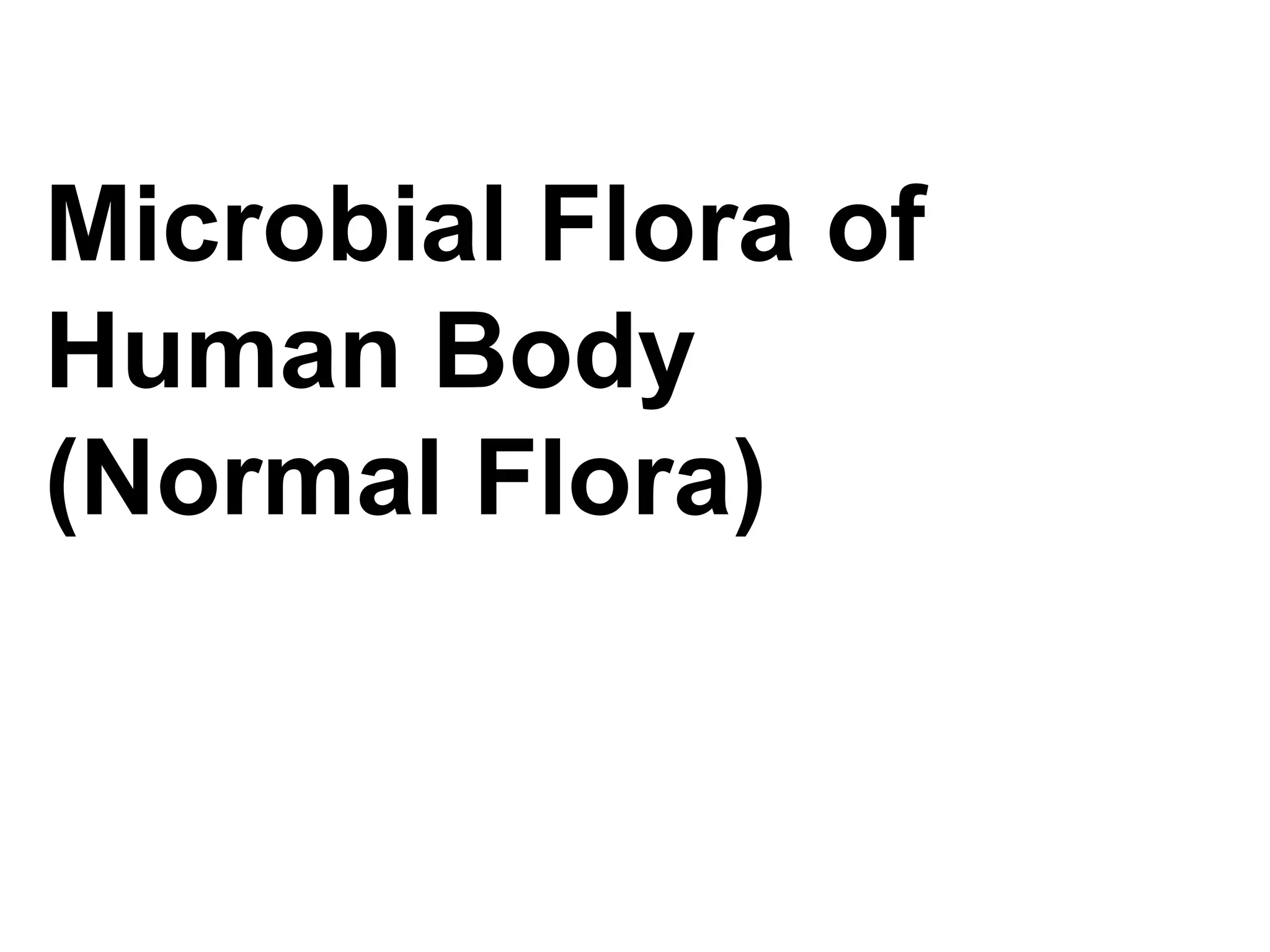 Normal flora(1) | PPT