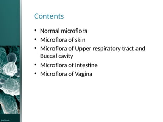 Normal flora present inside human body | PPTX