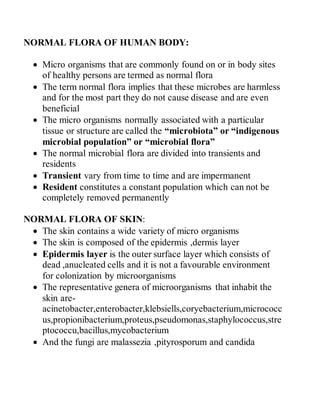 Normal flora of human body | DOCX