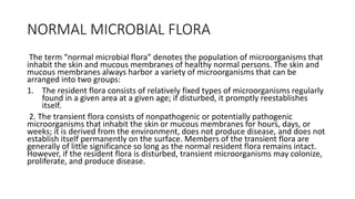 NORMAL FLORA OF THE HUMAN BODY.pptx | Infectious Diseases | Diseases ...