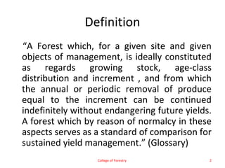 Normal forest – growing stock and increment | PPT