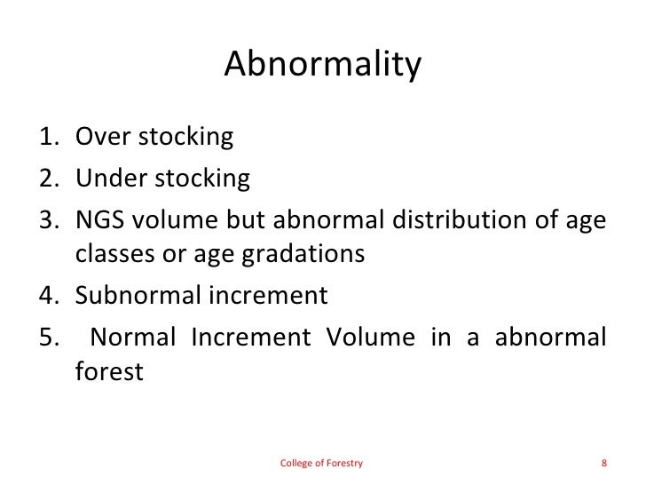 Normal Forest Growing Stock And Increment