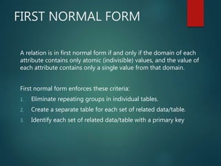 Normal forms | PPTX