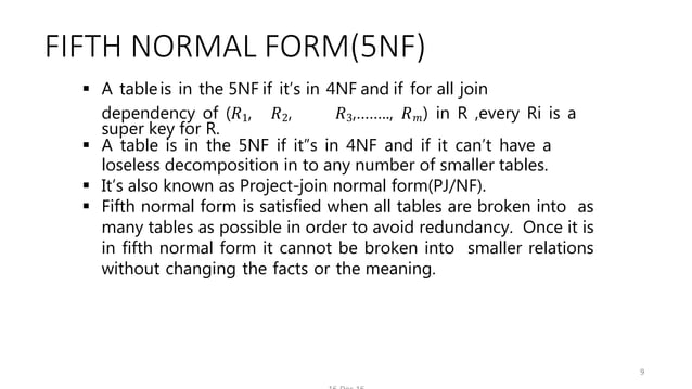 Normal forms fourth and fifth.pptx | Databases | Computer Software and Applications