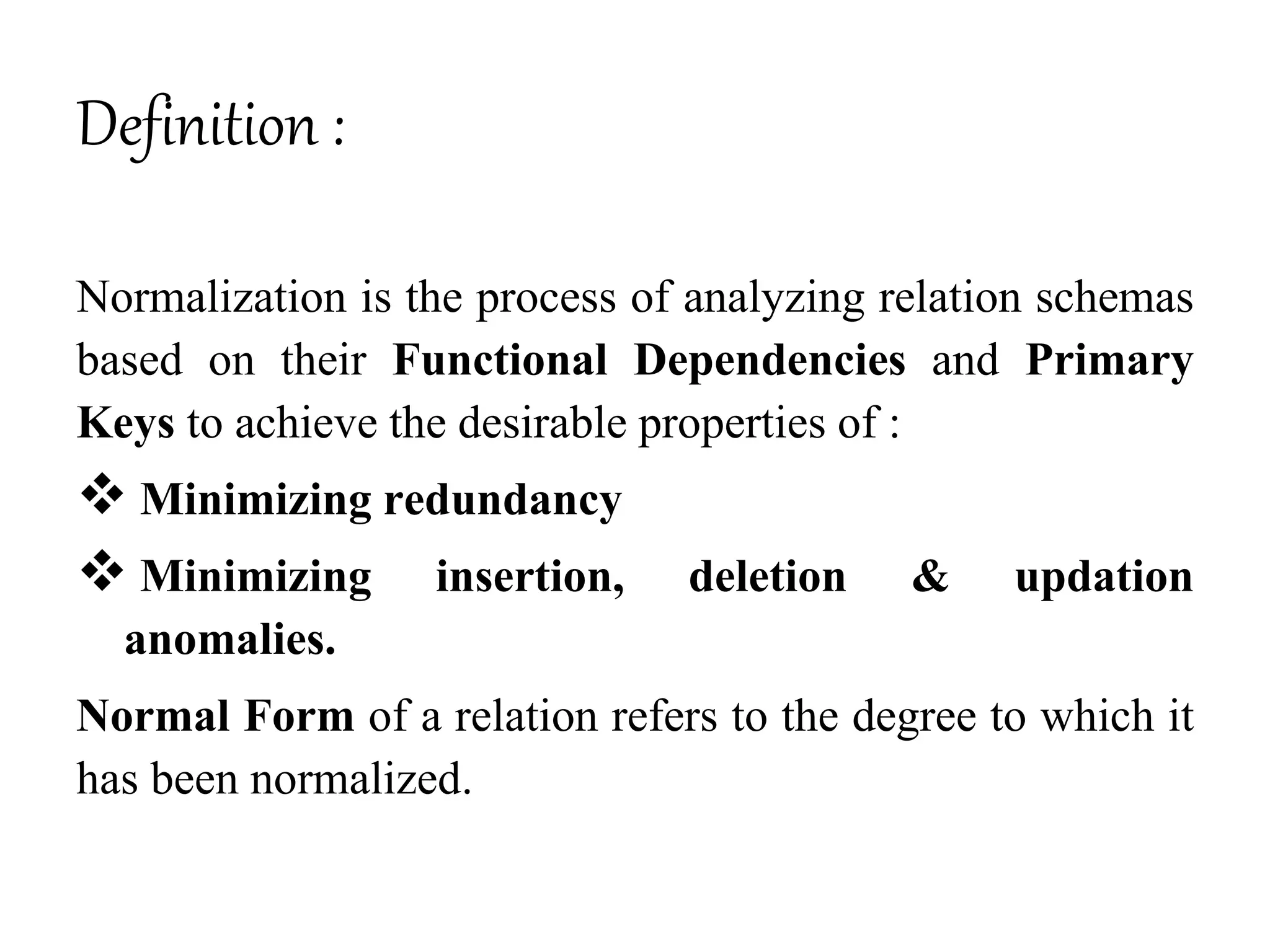 Normal Forms And Normalization Pptx