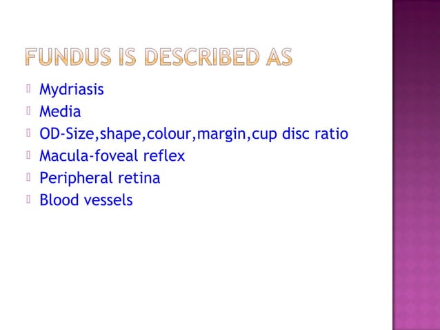 Normal fundus | PPT | Eye and Vision Conditions | Diseases and Conditions