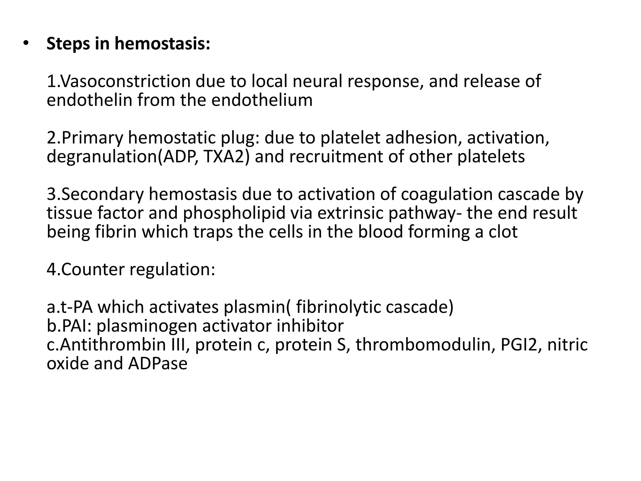 Normal hemostasis | PPTX