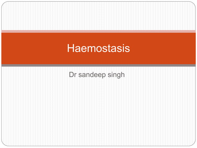 Normal hemostasis.pptx | Blood Disorders | Diseases and Conditions