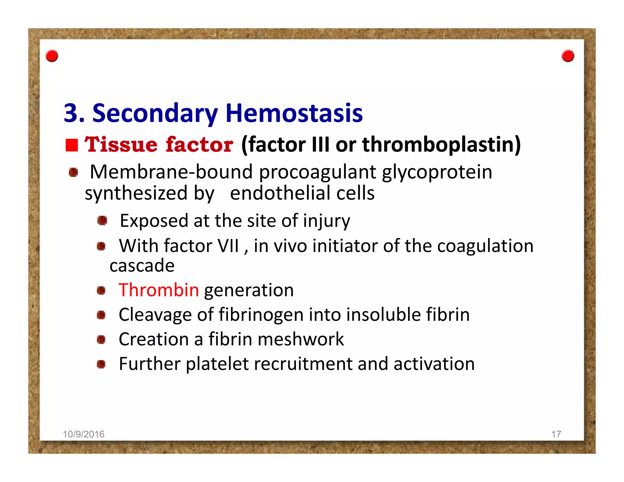 Normal hemostasis and coagulation | PPT