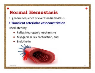 Normal hemostasis and coagulation | PDF
