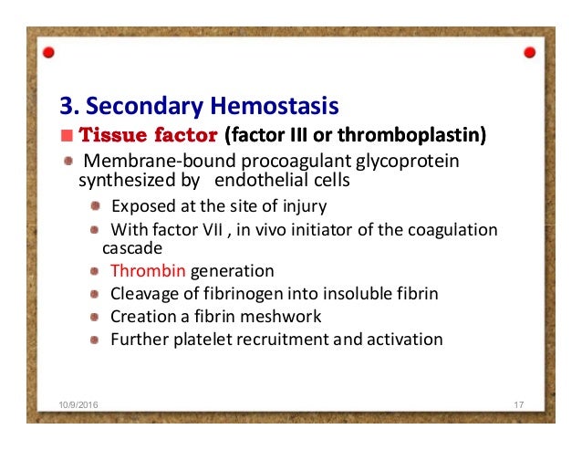 Normal hemostasis and coagulation