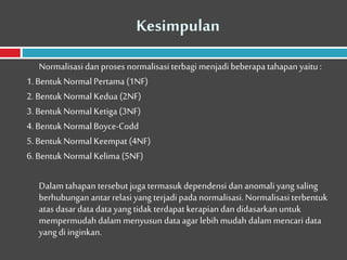 Normalisasi dan proses normalisasi | PPT