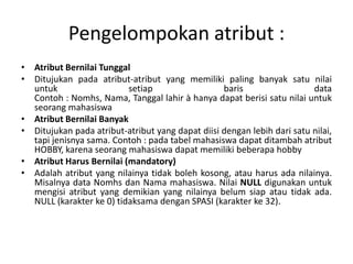 Normalisasi data - Basis Data | PPTX