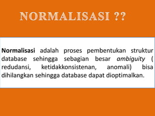 Normalisasi Data | PPTX
