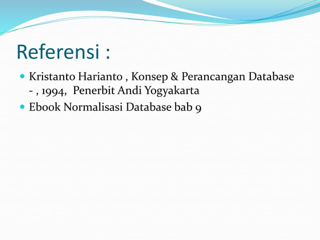 Normalisasi database | PPTX