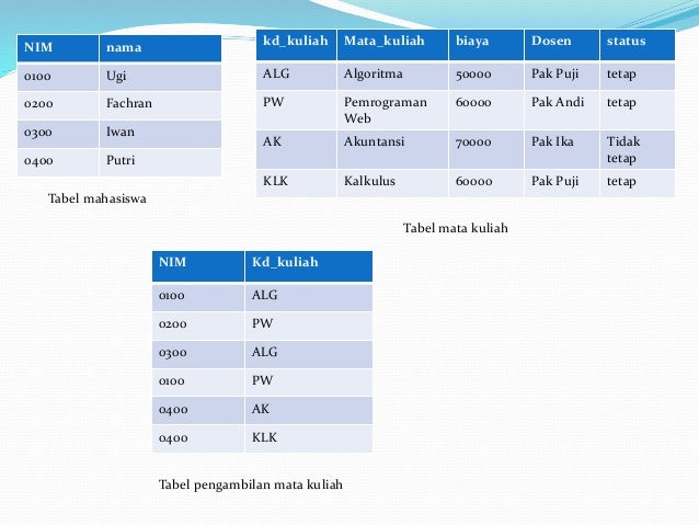 Normalisasi database