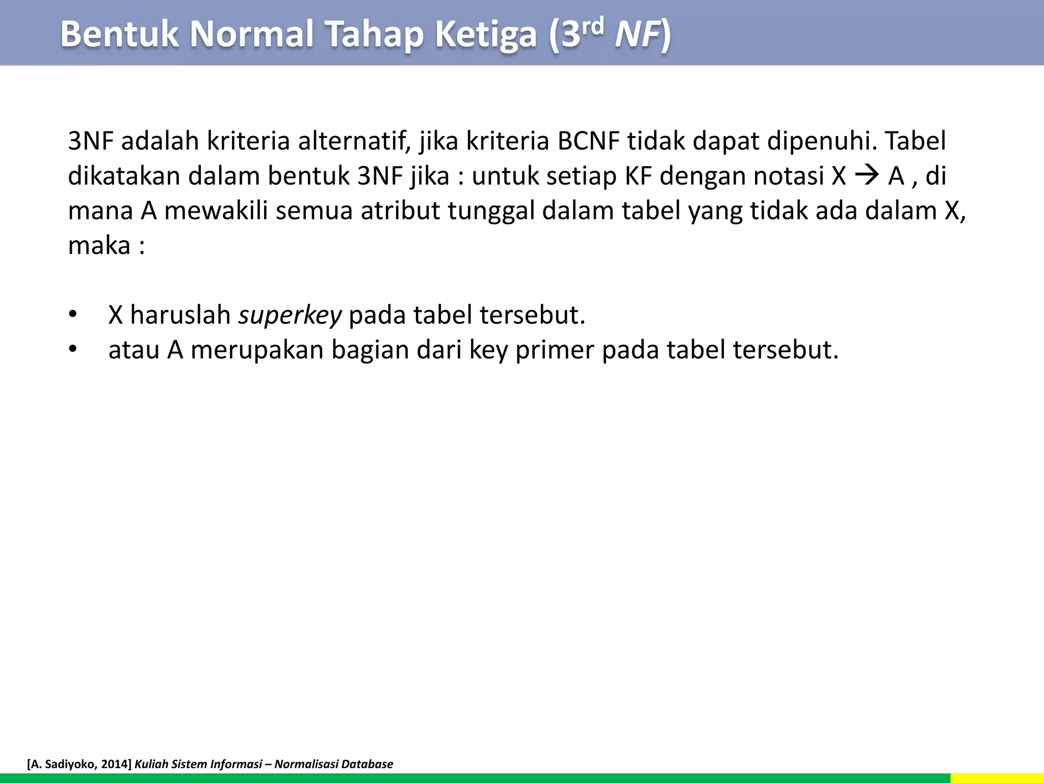 Normalisasi database 2014 | PDF