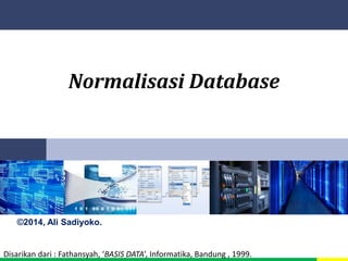 Normalisasi database 2014 | PDF