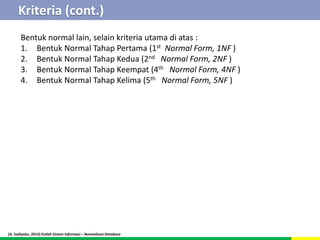 Normalisasi database 2014 | PDF