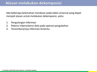 Normalisasi database 2014 | PDF