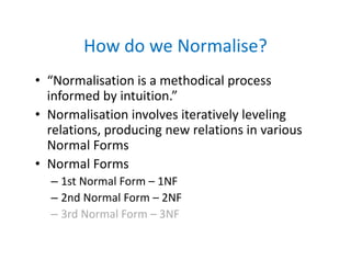 Normalisation | PPT