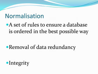 Normalisation lesson plan | PPT