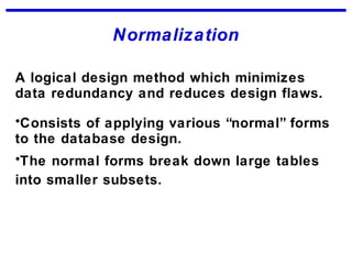 Normalisation revision | PPT