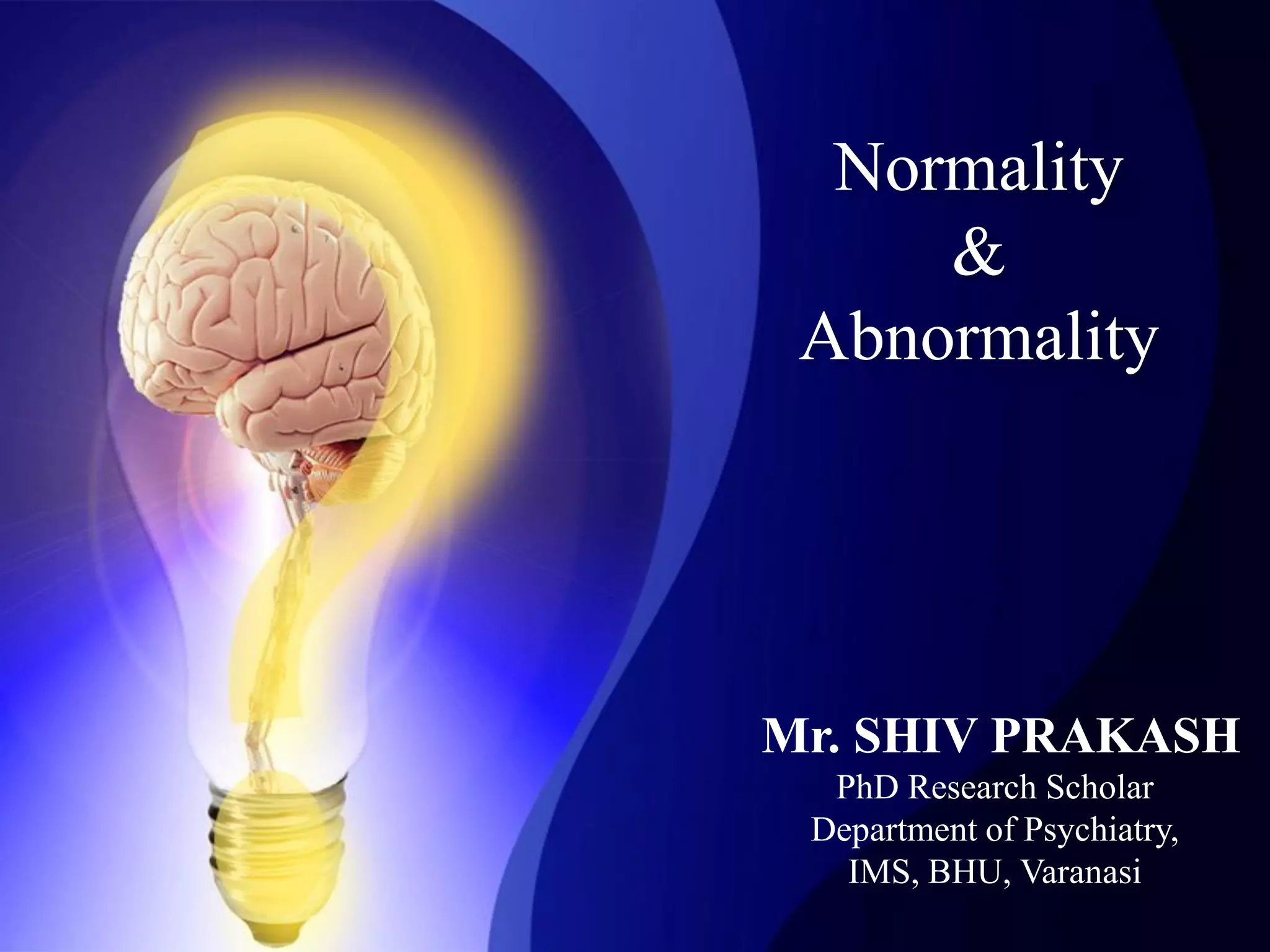 Concept of Normality and Abnormality | PDF