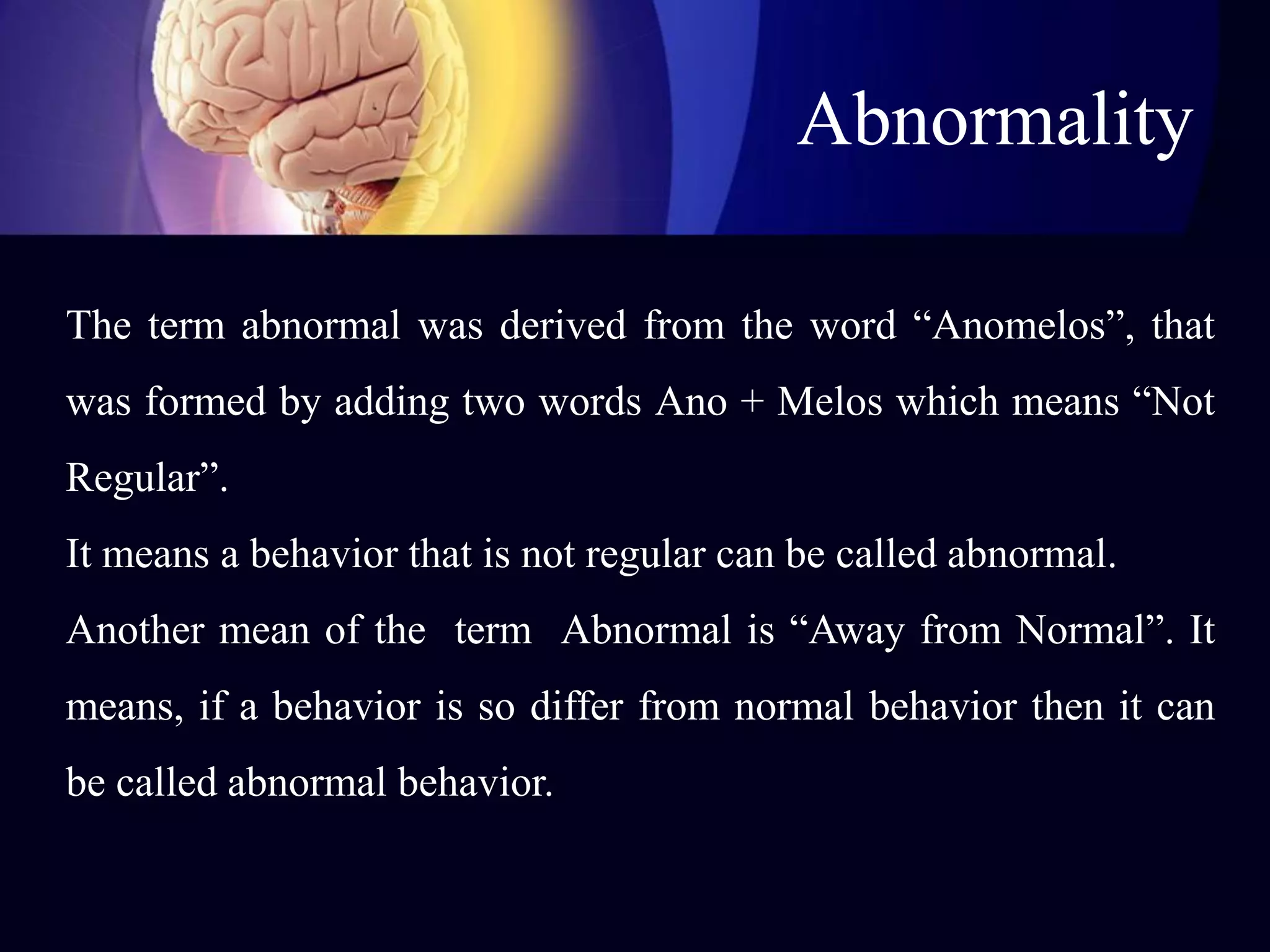 Concept of Normality and Abnormality | PDF