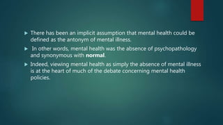 Normality & Mental health | PPTX