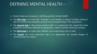 Normality & Mental health | PPTX