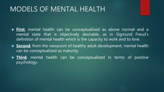 Normality & Mental health | PPTX