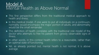 Normality & Mental health | PPTX