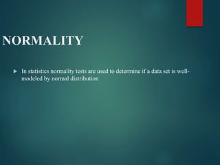 Normality test on SPSS | PPTX