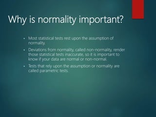 Normality test on SPSS | PPTX