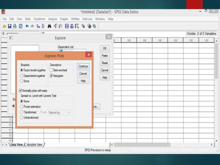 Normality test on SPSS | PPTX