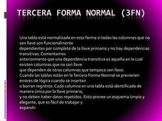 Normalizaión de base de datos (bdd) | PPTX