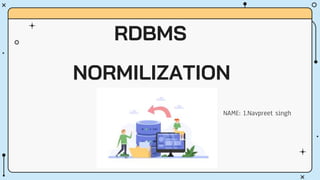 Normalization ppt for RDBMS PPT FOR BCA and for computer science ...