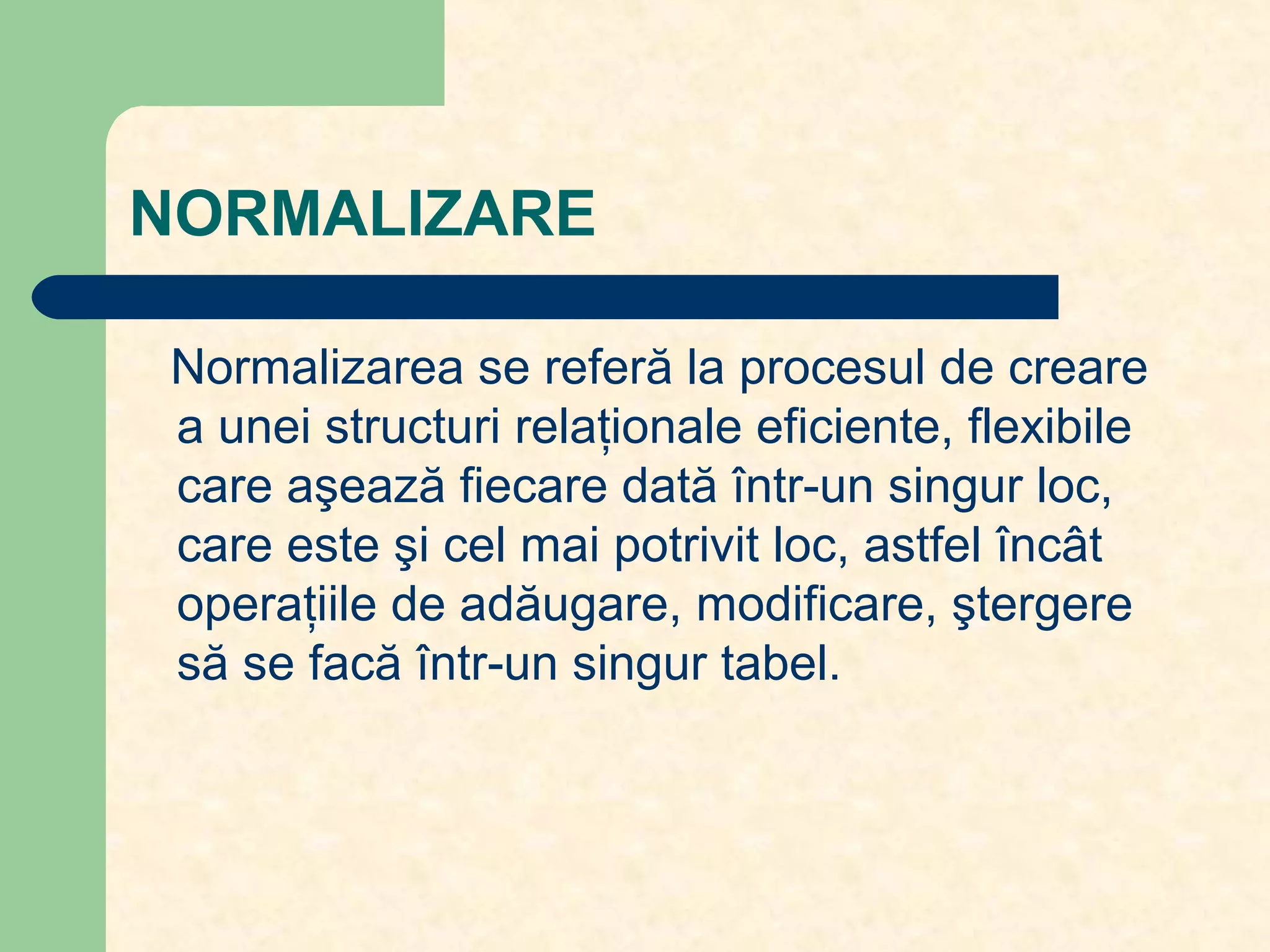 Normalizarea datelor | PPT