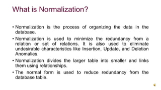 normalization-1.pptx | Databases | Computer Software and Applications